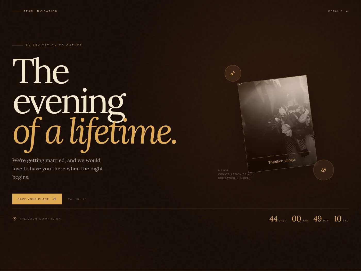 Cinematic Wedding Invite