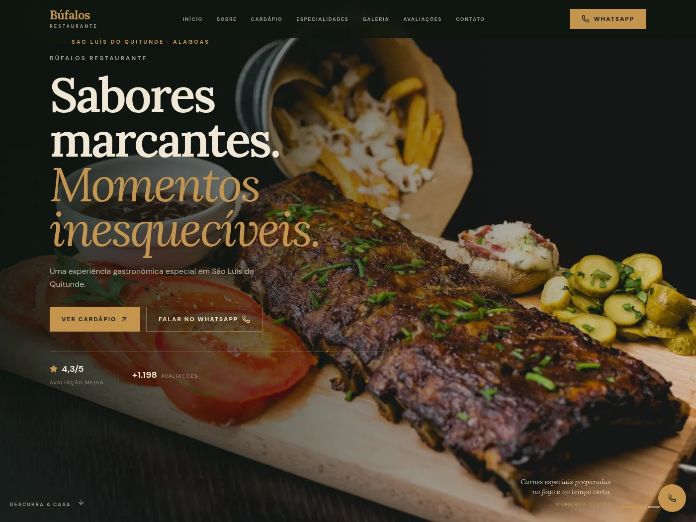 Búfalos Restaurante Premium Site