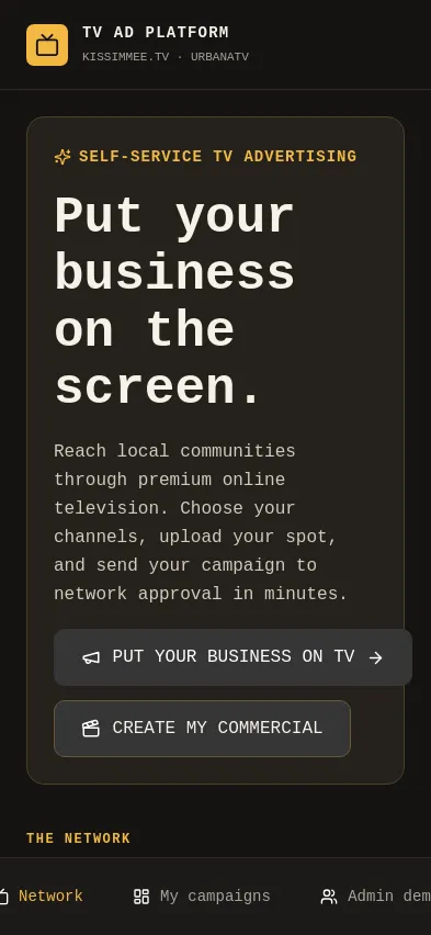 TV Ad Platform Mobile