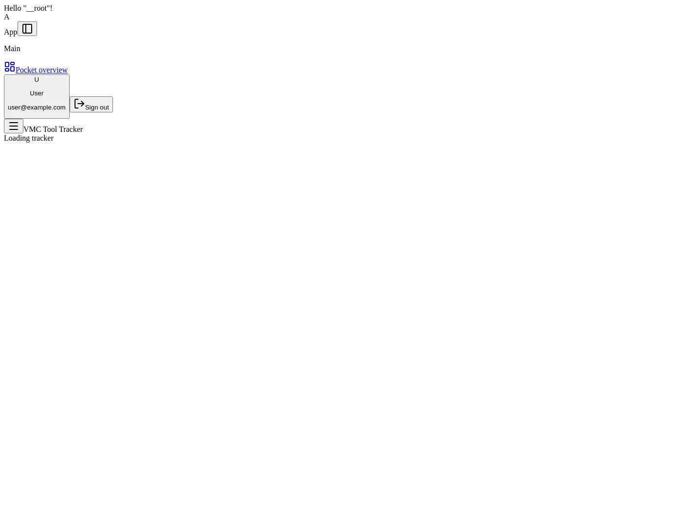 VMC Tool Tracker