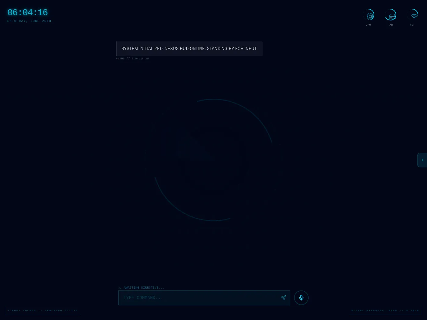 NEXUS Sci-Fi AI HUD