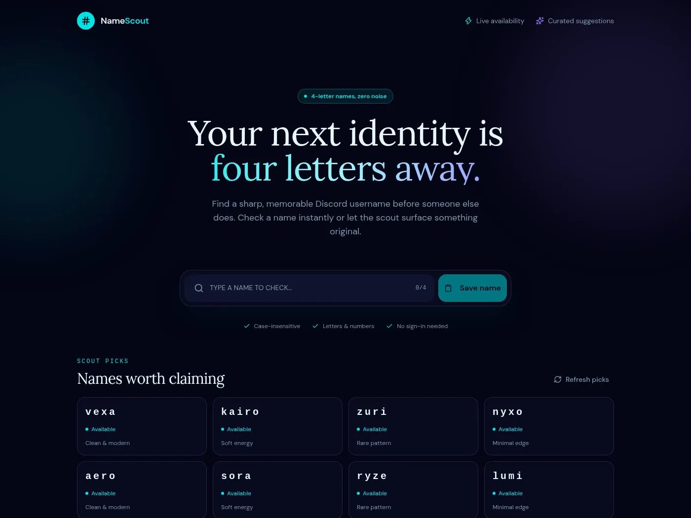 Discord Name Finder