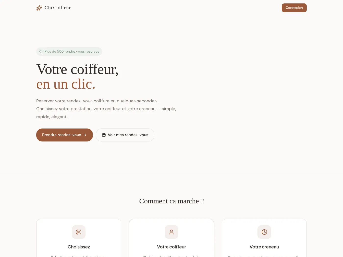 ClicCoiffeur Booking App