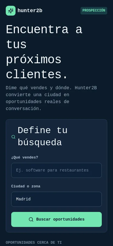 Hunter2B Sales Connector