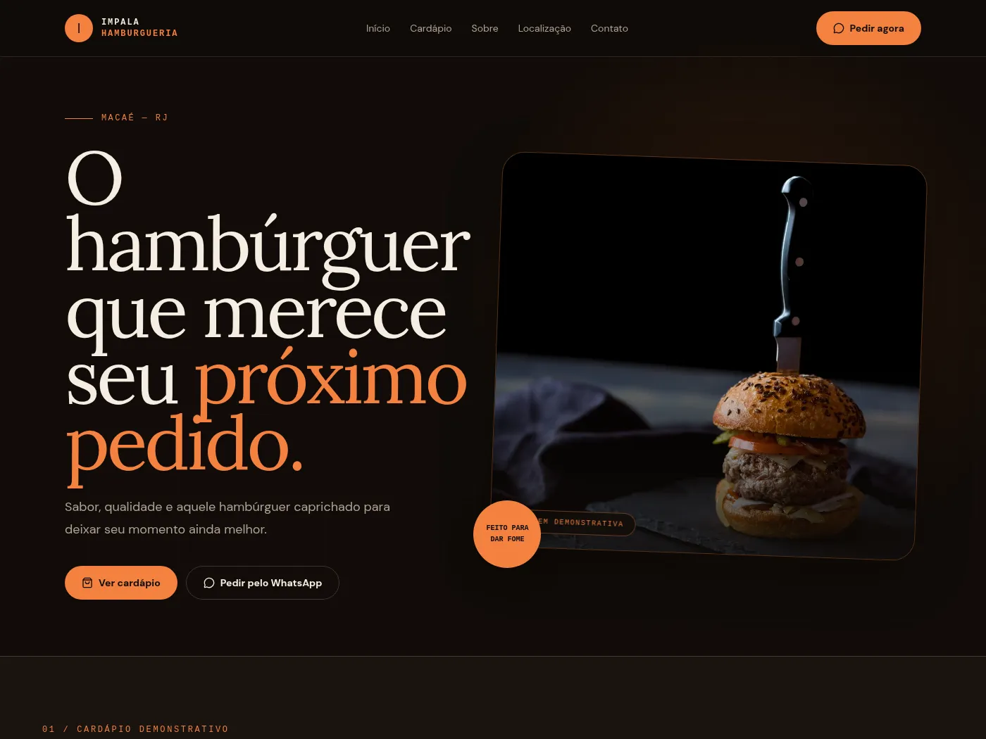 Impala Hamburgueria Pro Demo