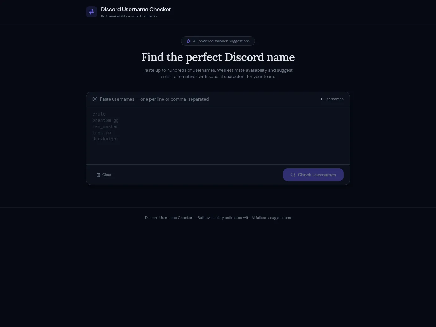 Discord Username Checker