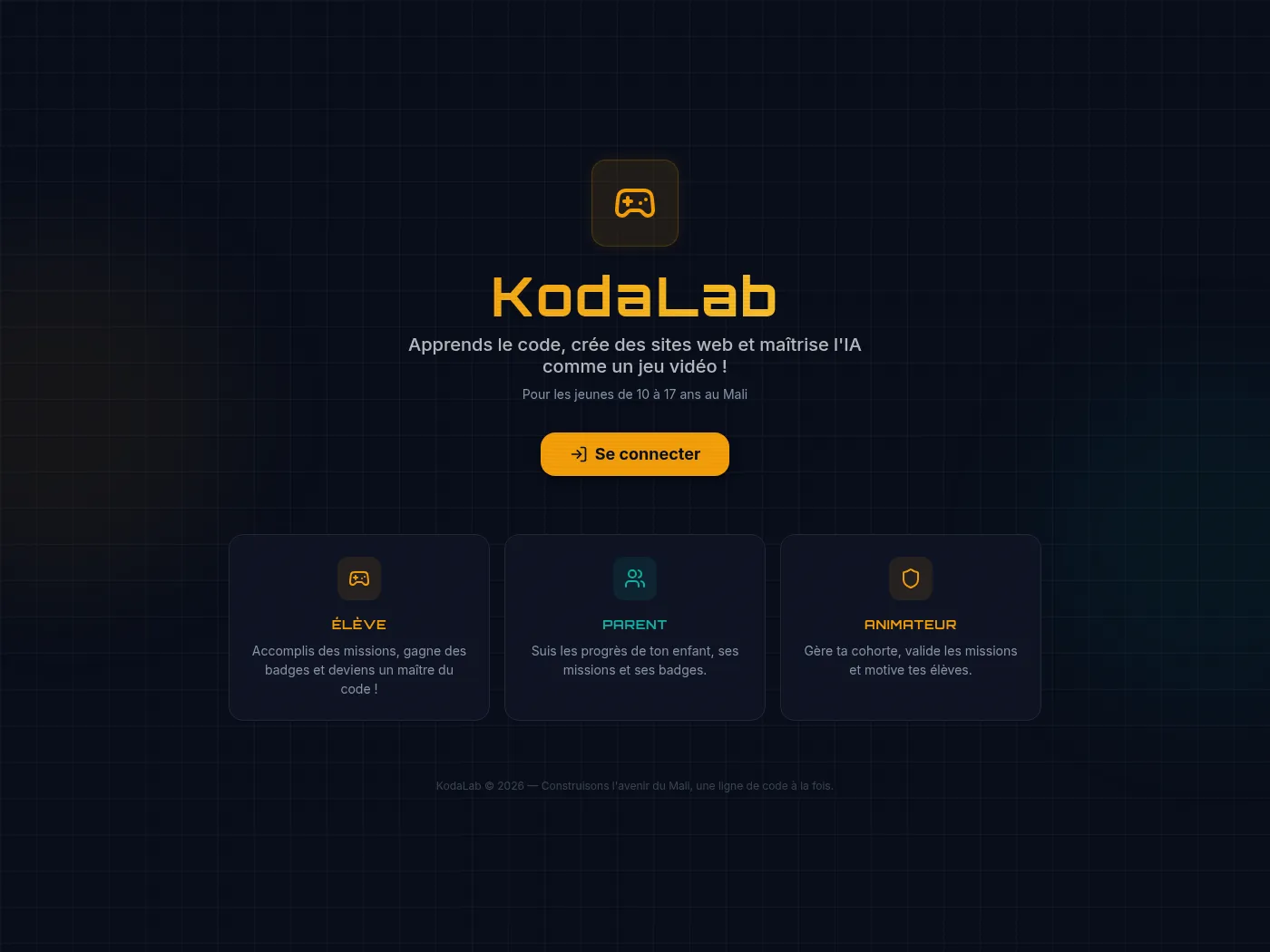 KodaLab Gamified Coding Platform