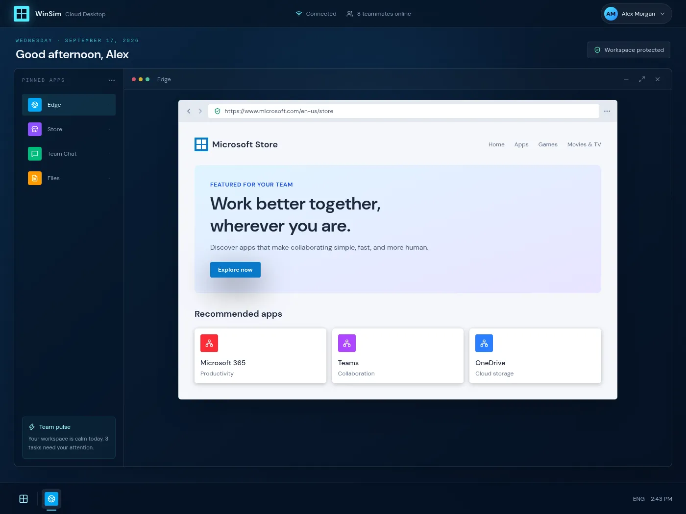 WinSim Cloud Desktop