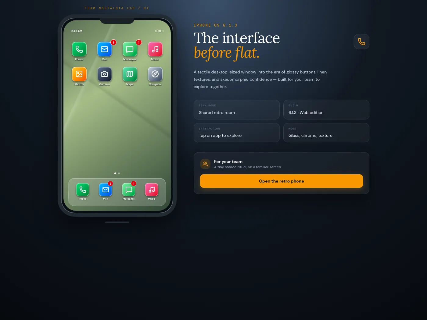 Retro iOS Experience