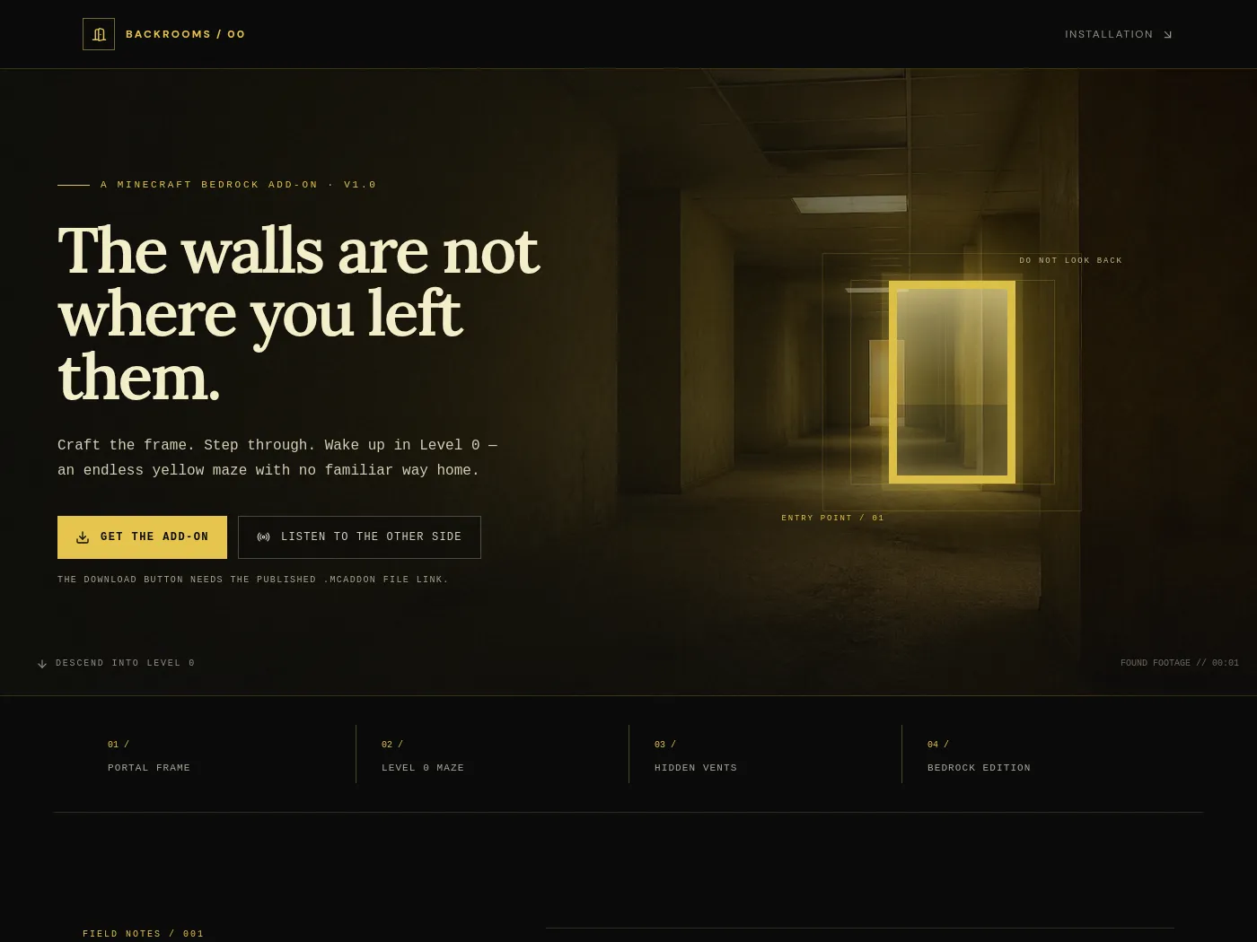 Backrooms Portal Add-On