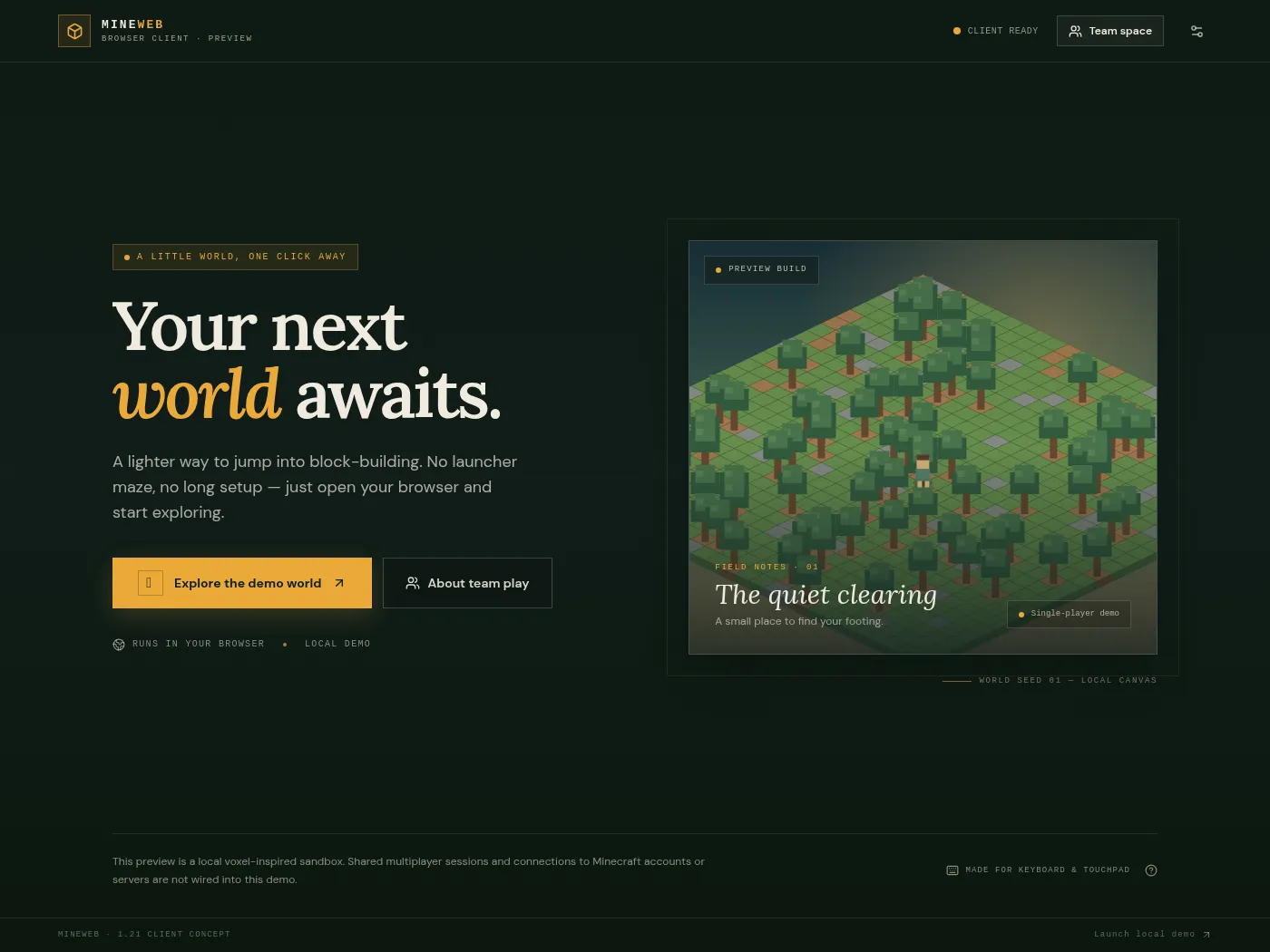 MineWeb 1.21 Client