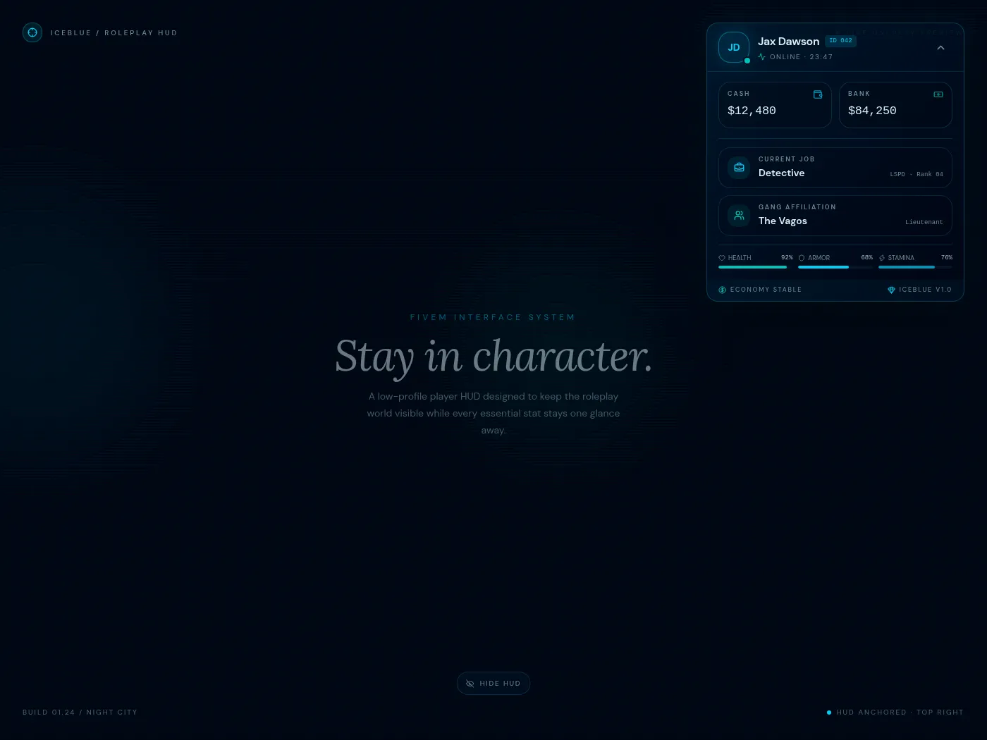 IceBlue FiveM HUD