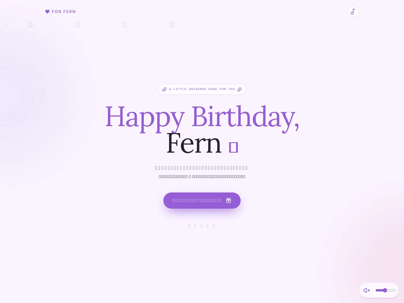 Dreamy Birthday Gift Site