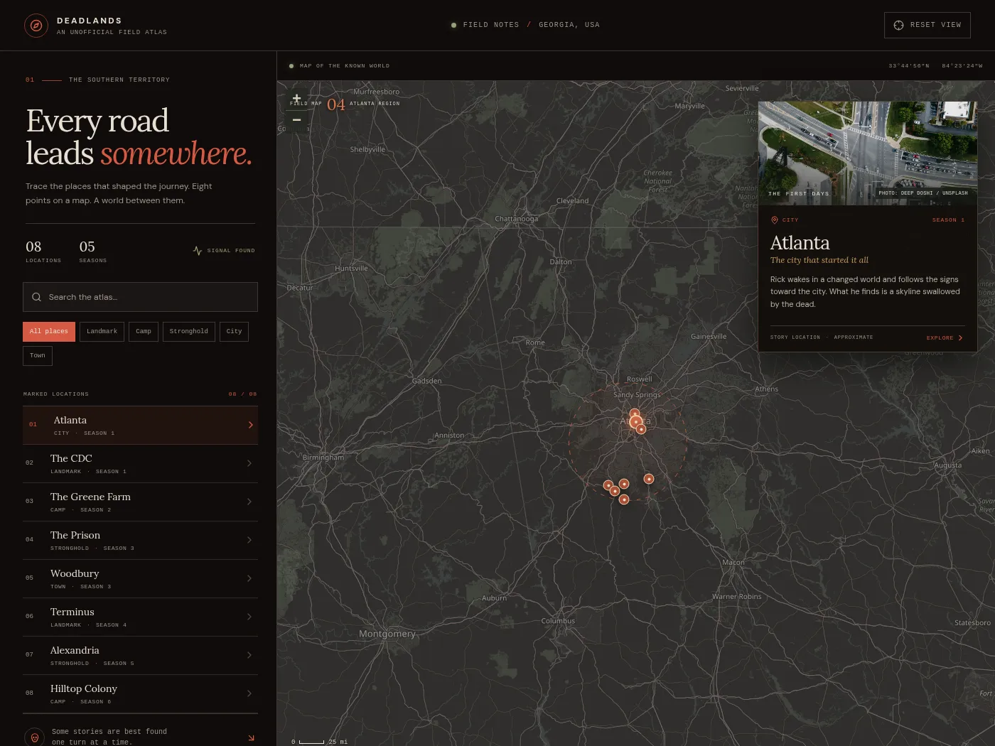 The Walking Dead Map