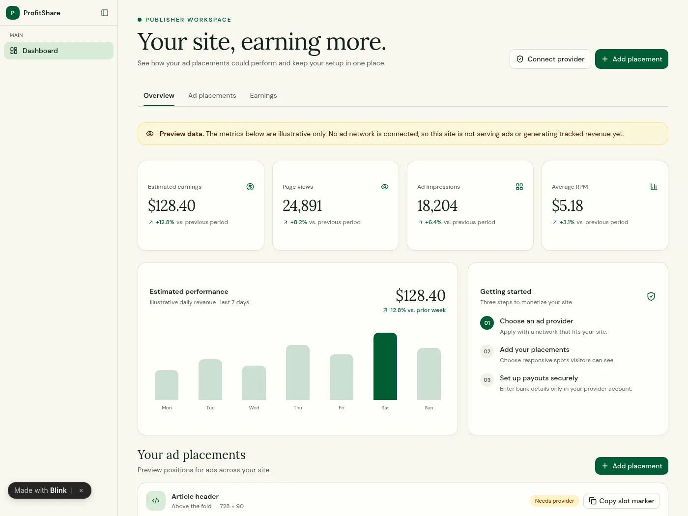 ProfitShare Web Portal