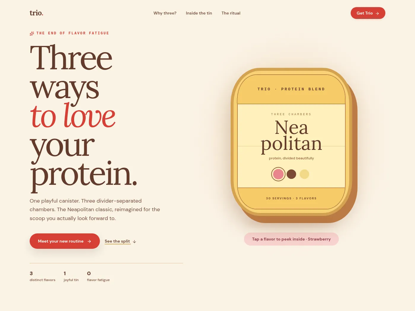 Neapolitan Protein Canister