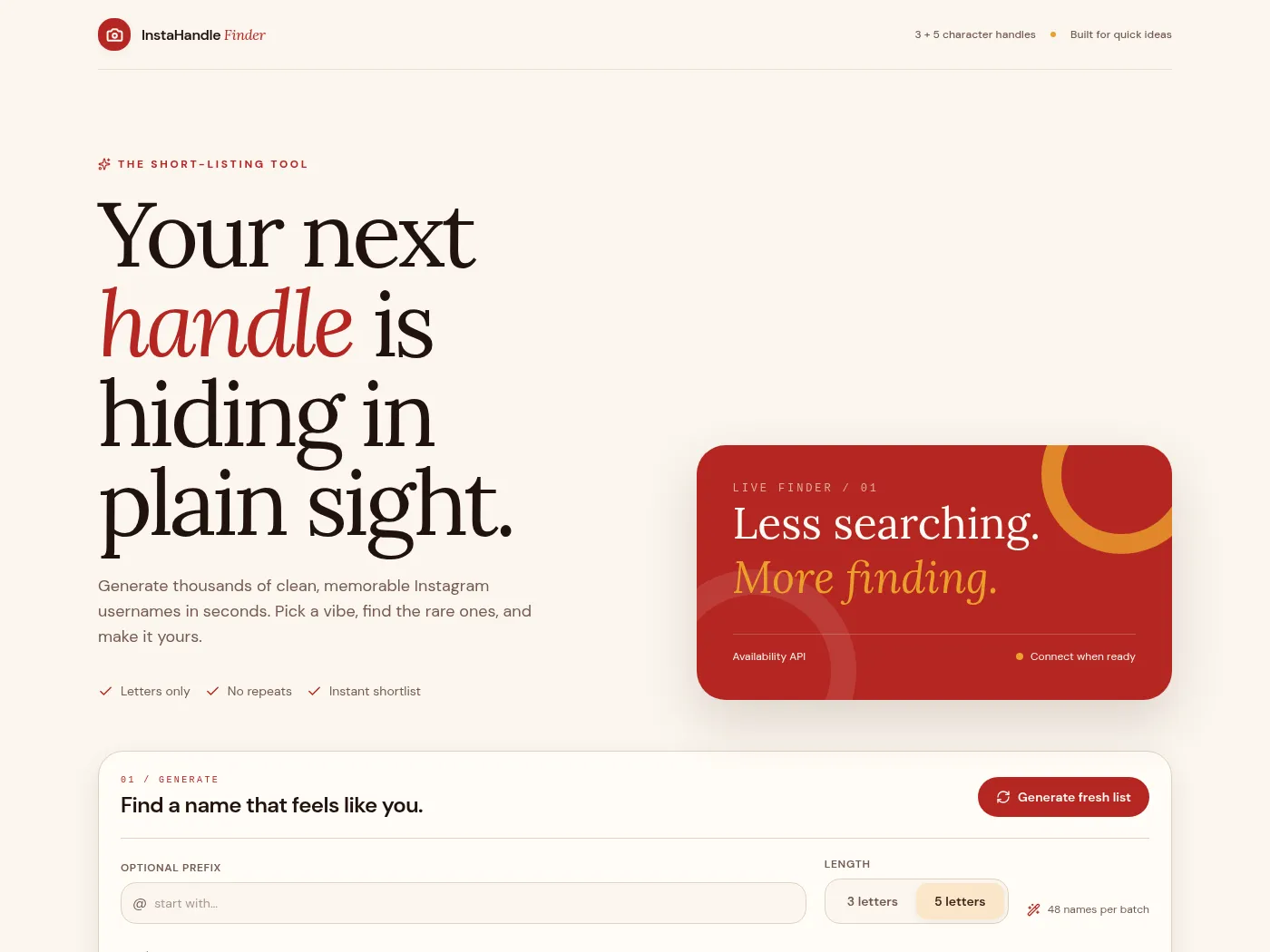 InstaHandle Finder
