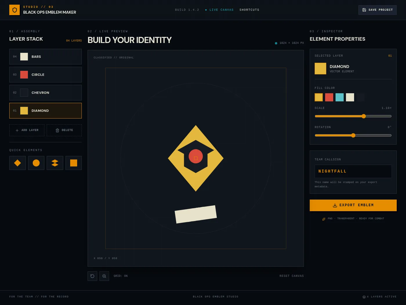 Black Ops Emblem Studio