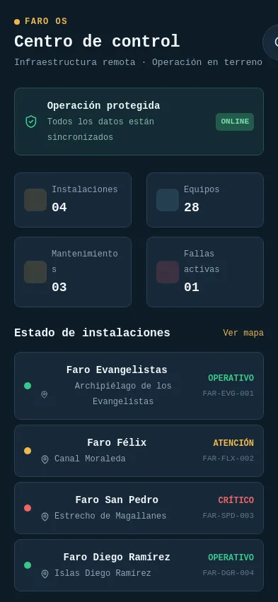 FARO OS – Infraestructura Remota