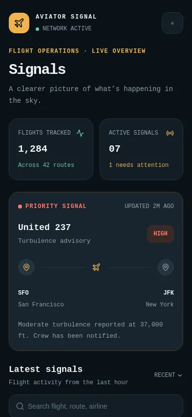 Aviator Signal