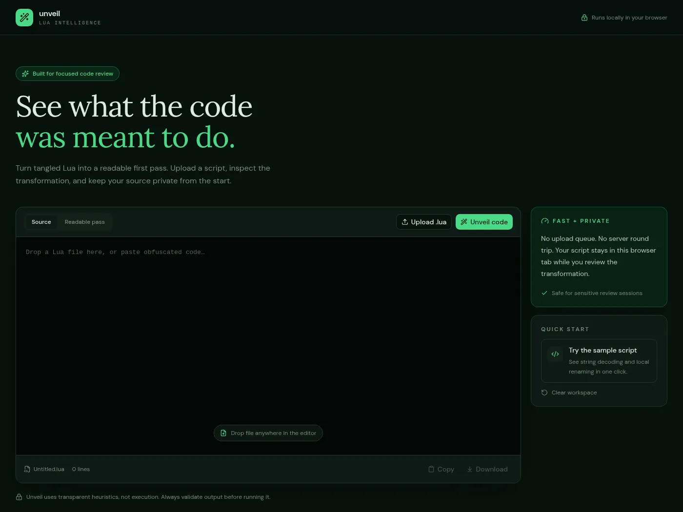 Lua Deobfuscator Web App