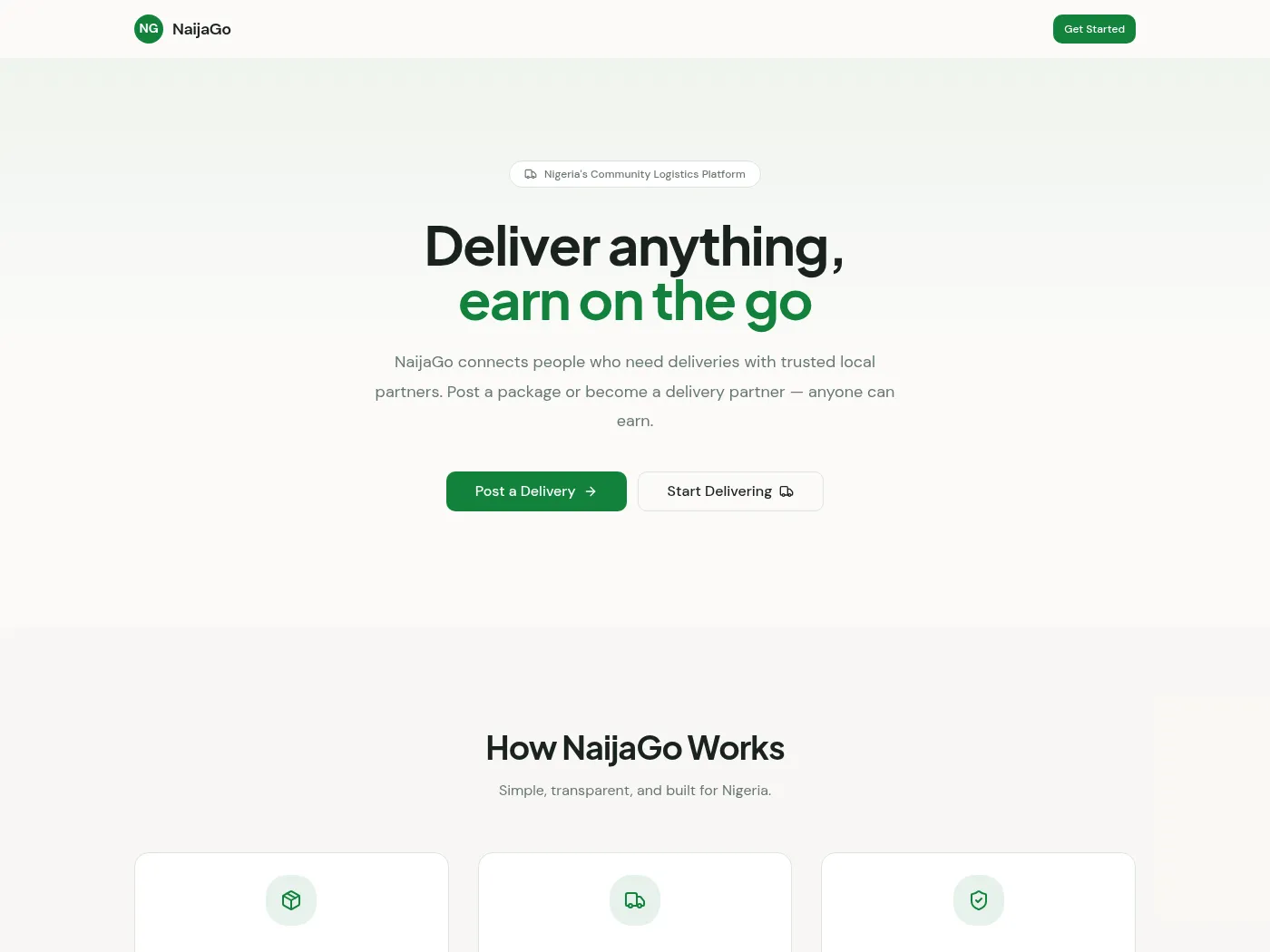 NaijaGo Logistics Hub