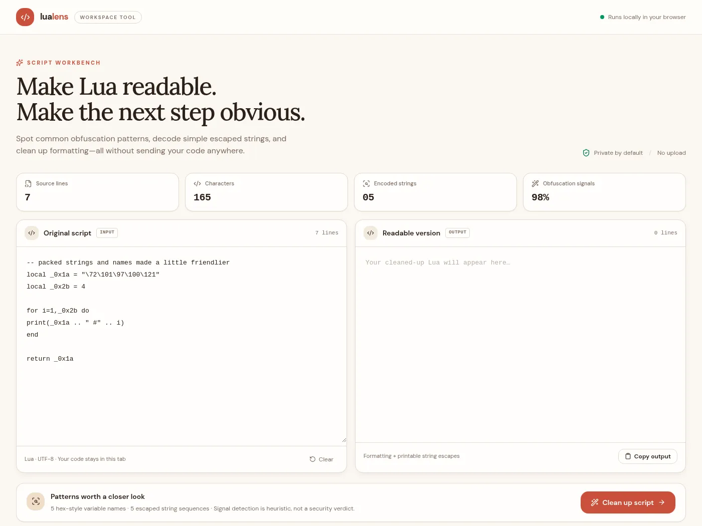 Lua Script Unobfuscator