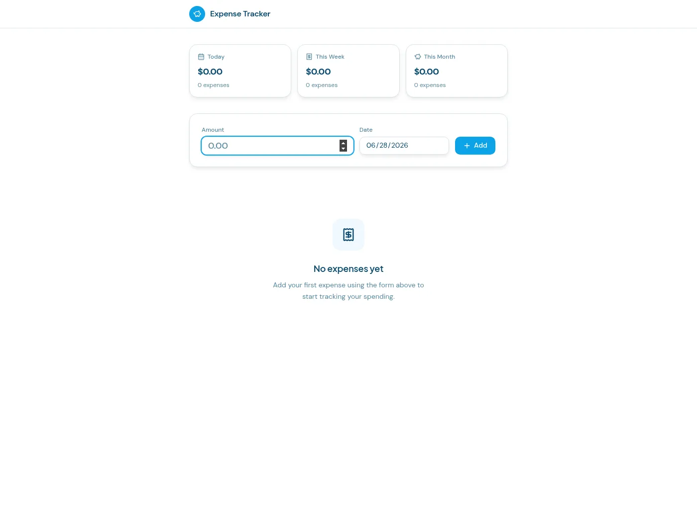Minimal Expense Tracker