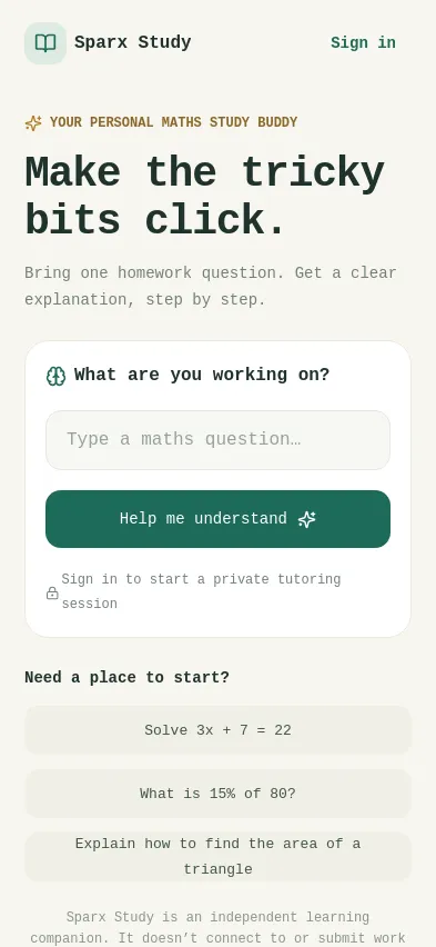 Sparx AI Homework Helper