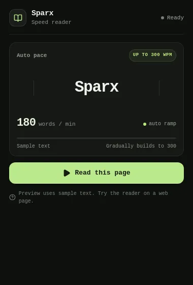 Sparx Speed Reader