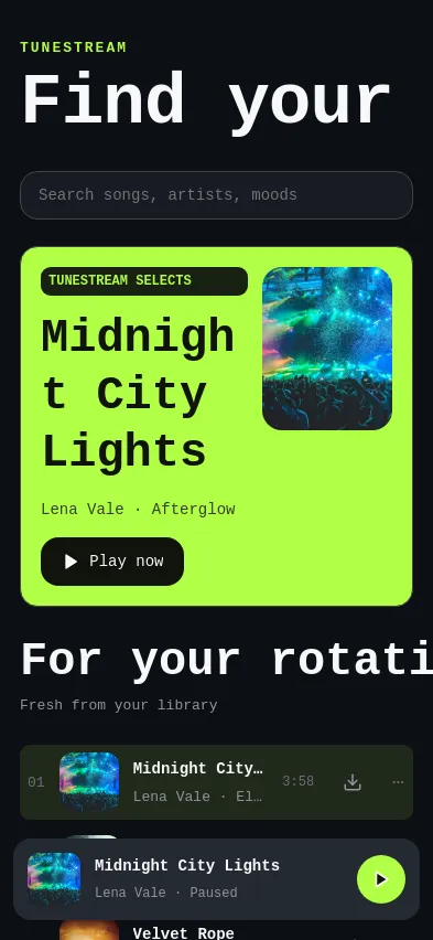 TuneStream Offline Player