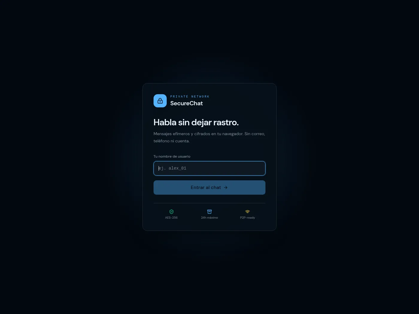 SecureChat P2P Web Messenger