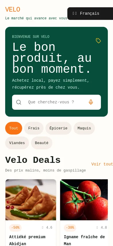 VELO Marketplace Mobile