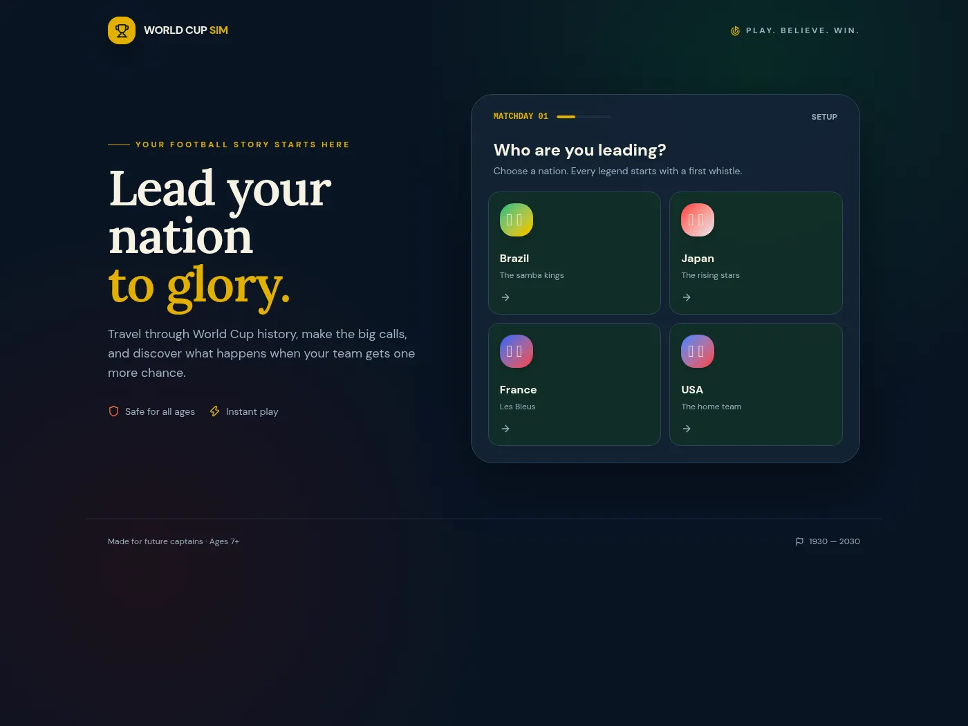 World Cup Simulator Kids
