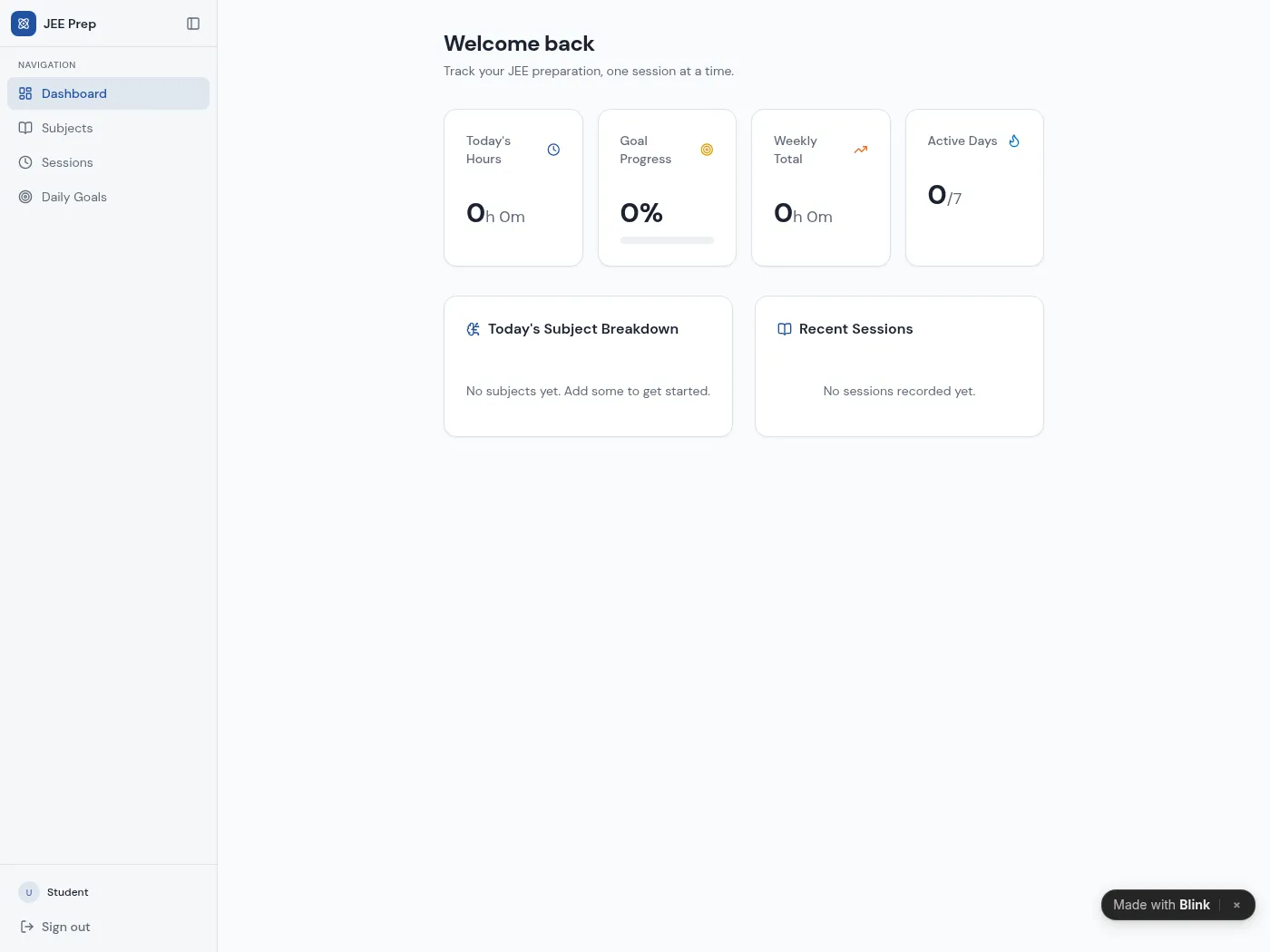 JEE Prep Tracker