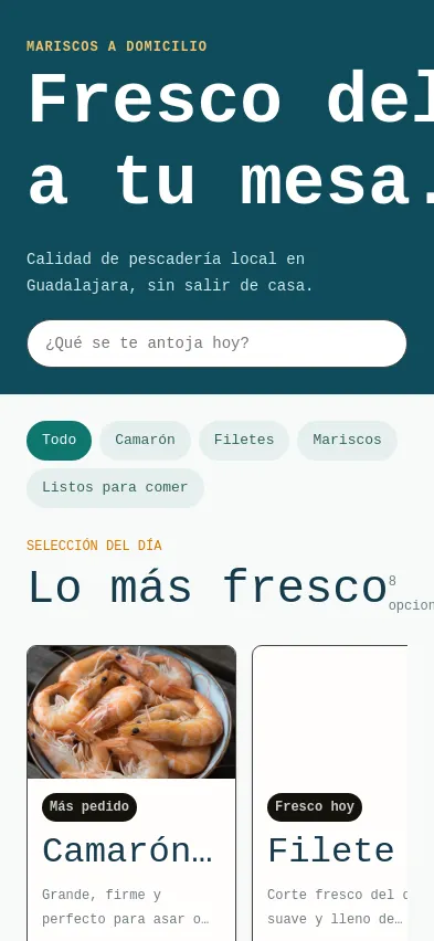 Mariscos a Domicilio