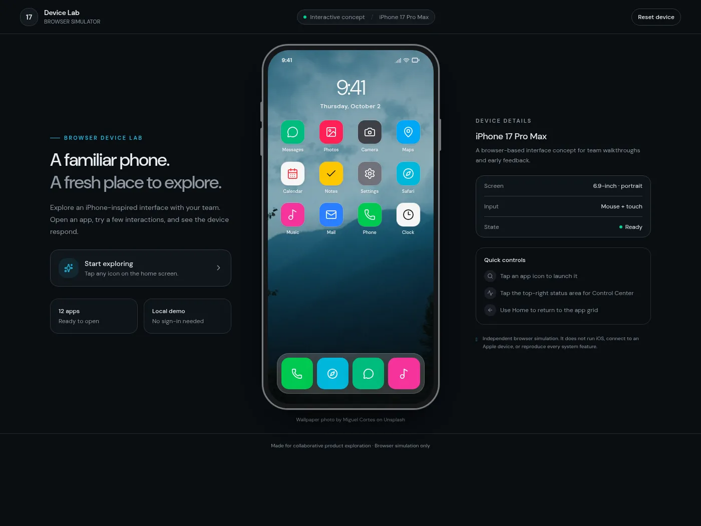 iPhone 17 Pro Max Simulator