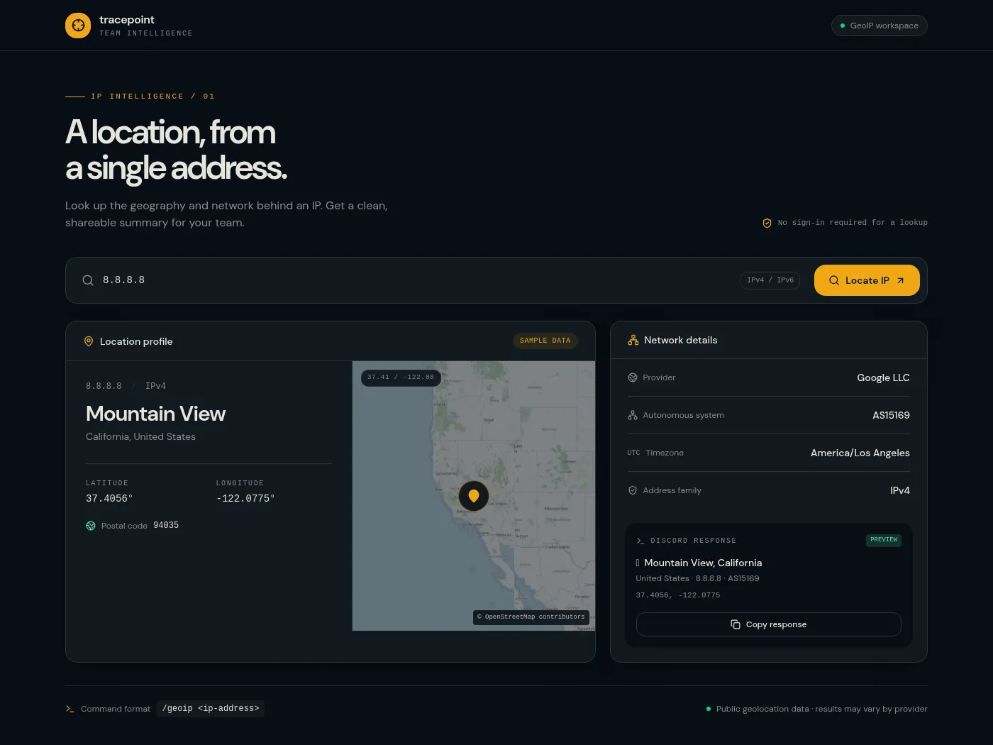 GeoIP Discord Bot