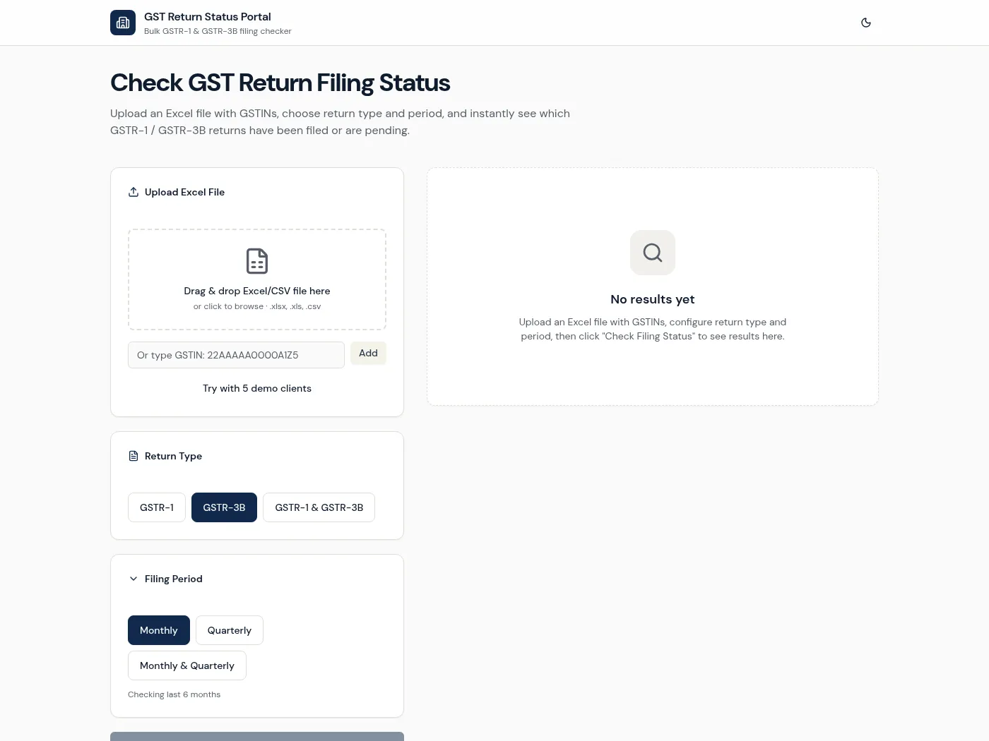 GST Return Status Portal