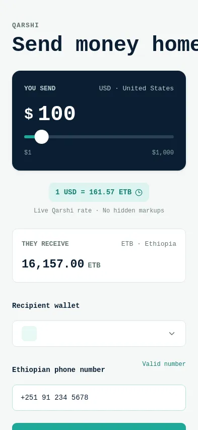 Qarshi Remittance App