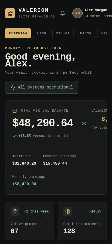 VALERION Elite Fintech Suite