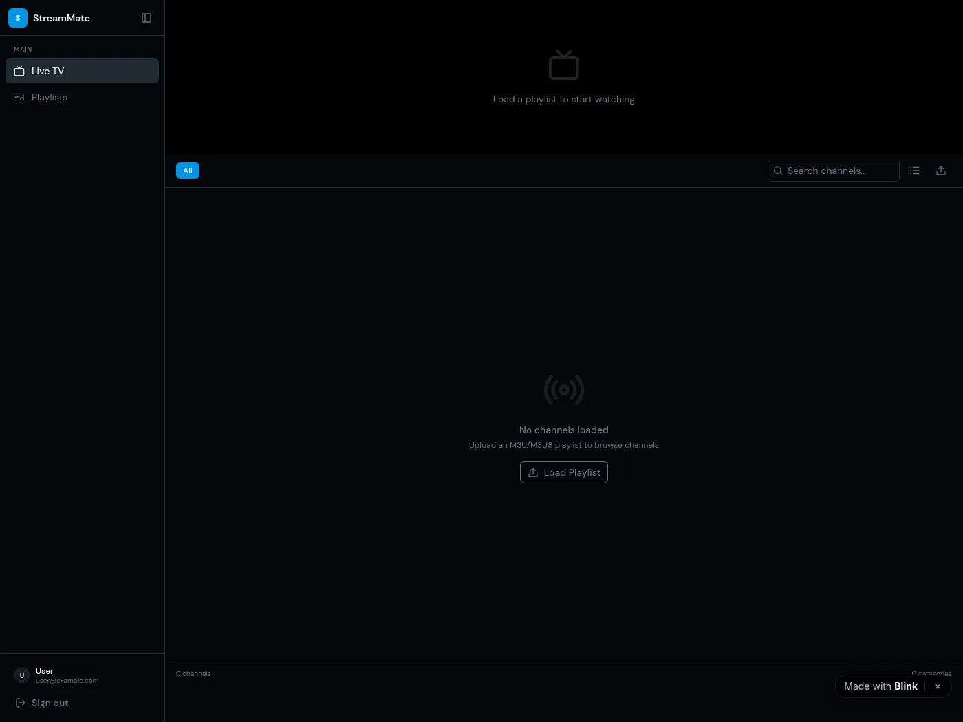 StreamMate Web Player