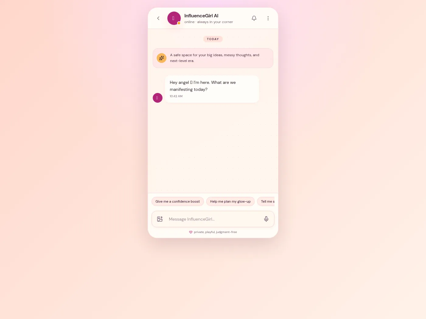 InfluenceGirl AI Mini App