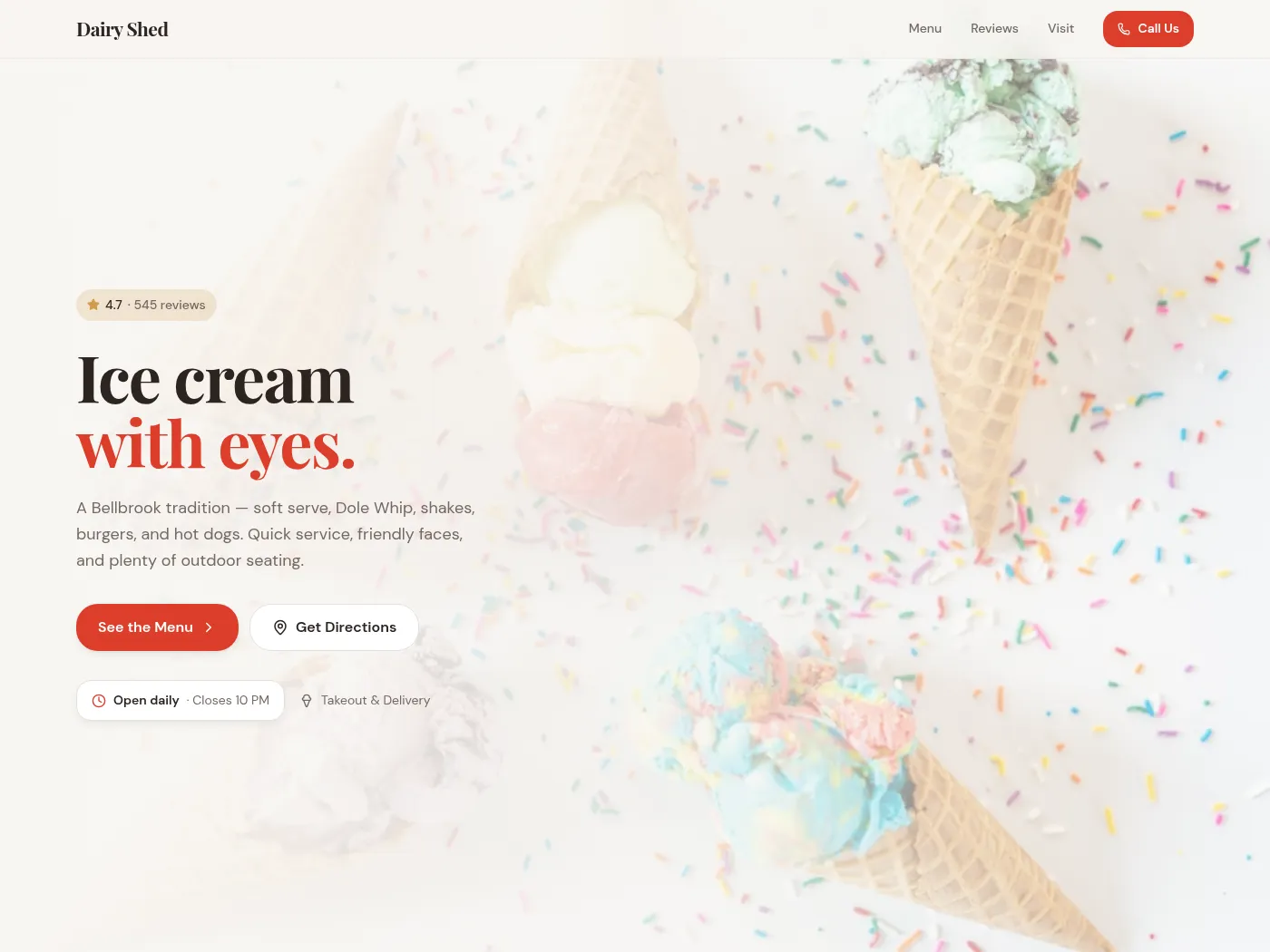 Dairy Shed Website