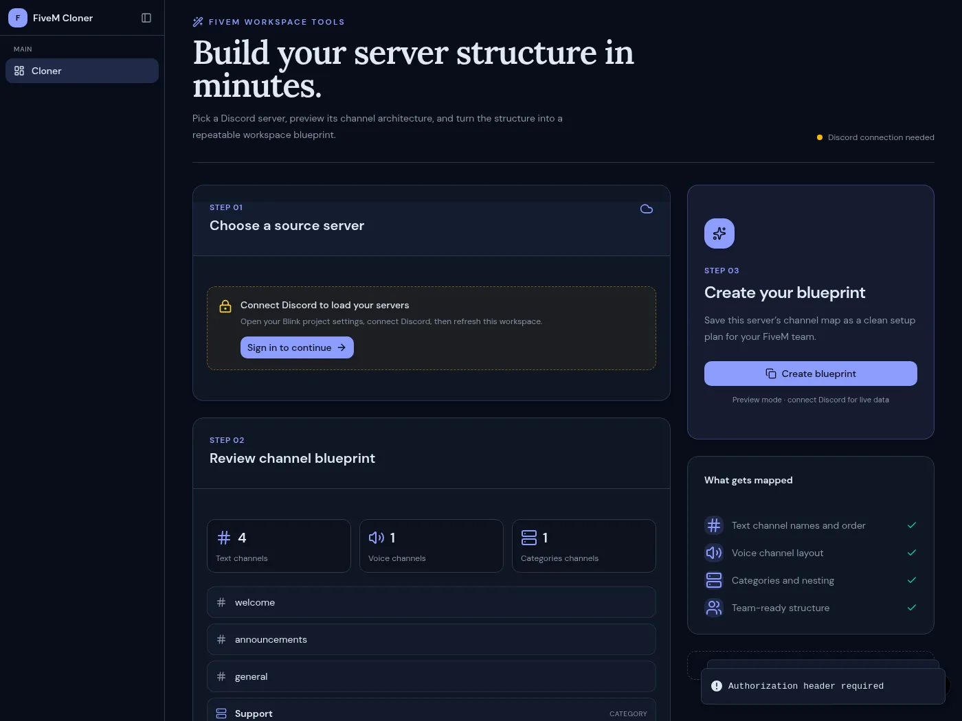 Discord Workspace Cloner