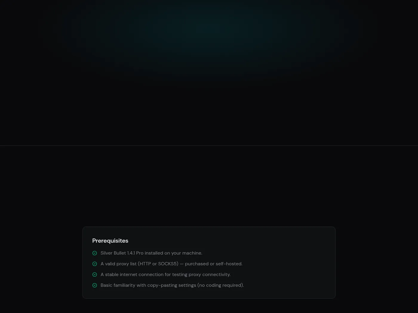 Proxy Guide for Silver Bullet