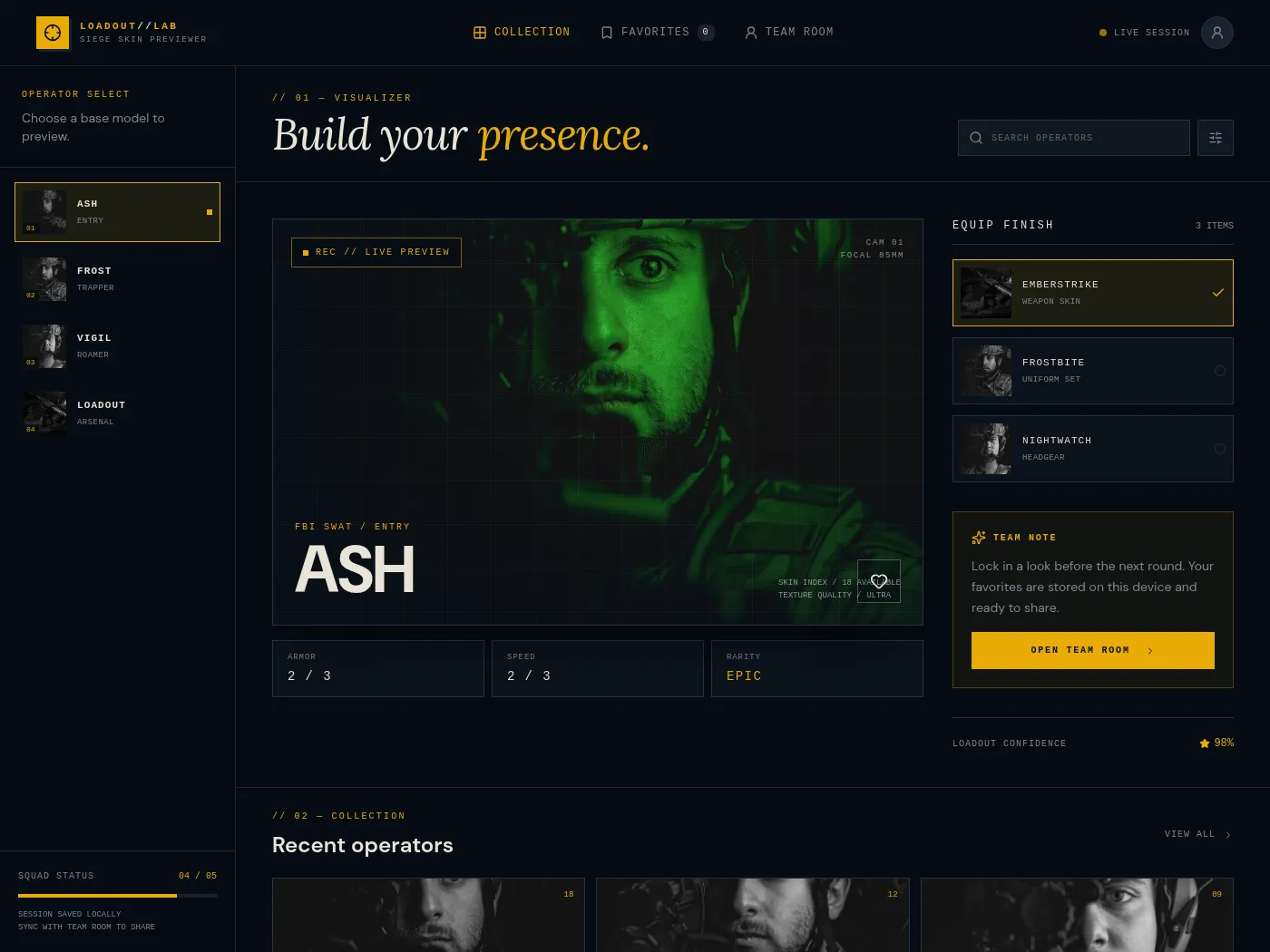 Siege Skin Previewer