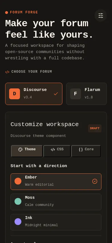 Forum Template Tweaker