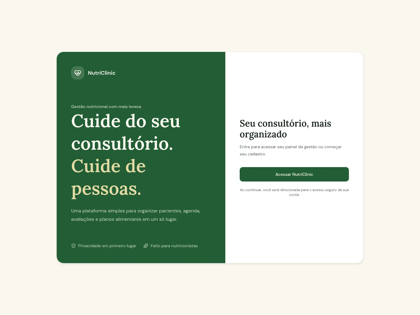 NutriClinic SaaS Platform