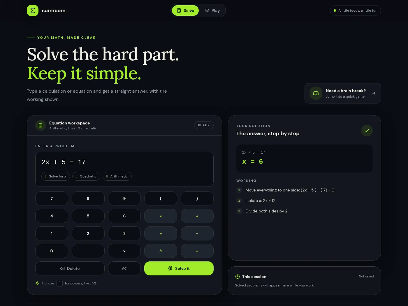 SolveCalc Playground